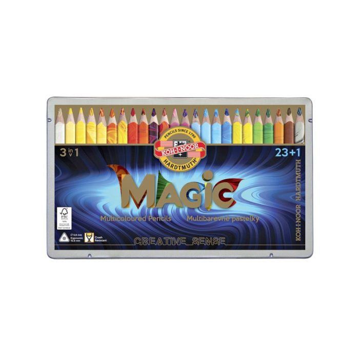 Kleurpotloden Koh-i-Noor Jumbo Magic doos 24 kleuren - KIES Procurement ...
